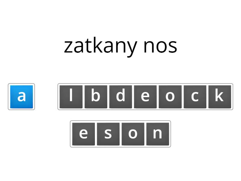 English Class A2 - unit 5 (health problems) - Anagram