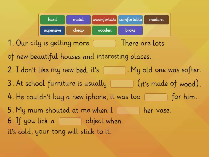 FF4 Unit 6 - Complete the sentence