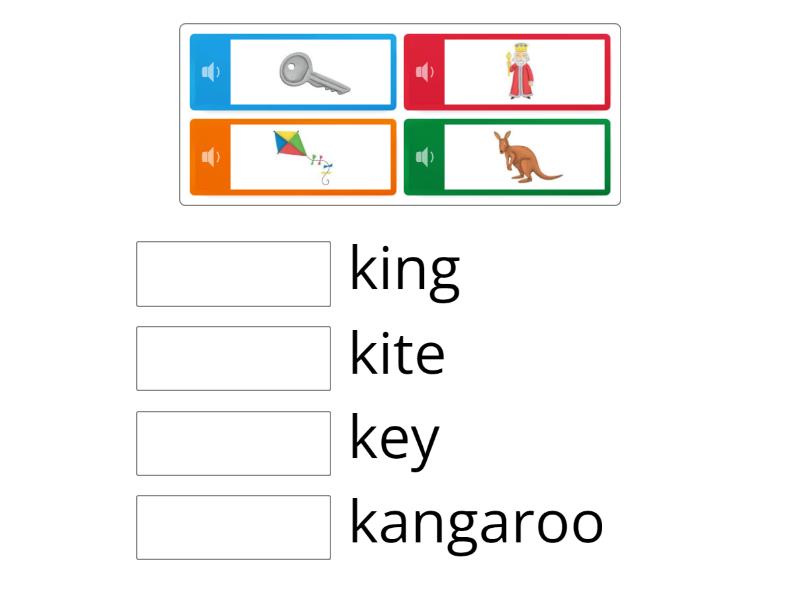 Oxford Phonics Letter Kk - Match up