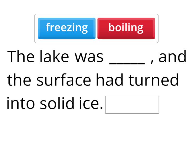 Word Store 2E / The Temperature - Complete the sentence