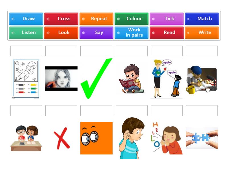 Classroom language - Match up