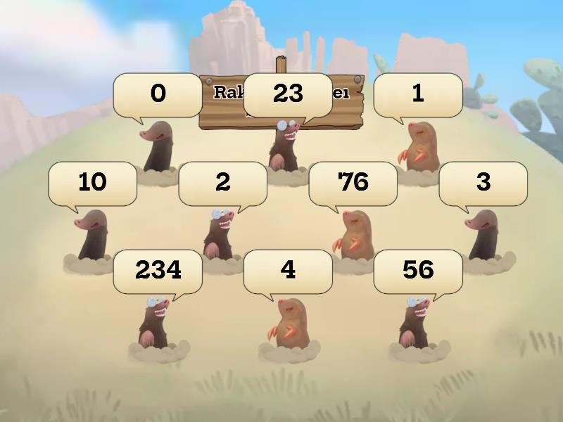 rakamlar 1. sınıf - Whack-a-mole