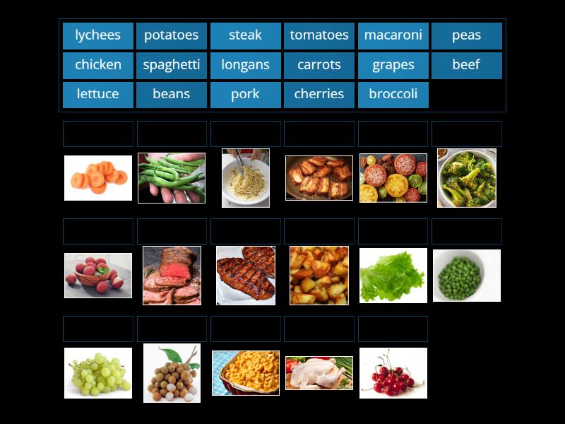 4B Ch3 Vocab (names of food) - Match up