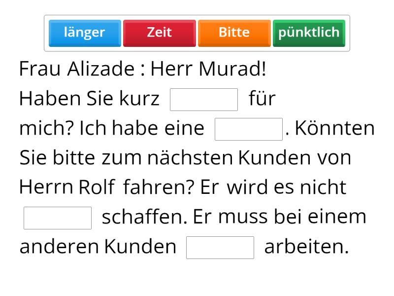 Frau Alizade spricht mit Herrn Murad in der Firma (Dialog 2) - Complete ...