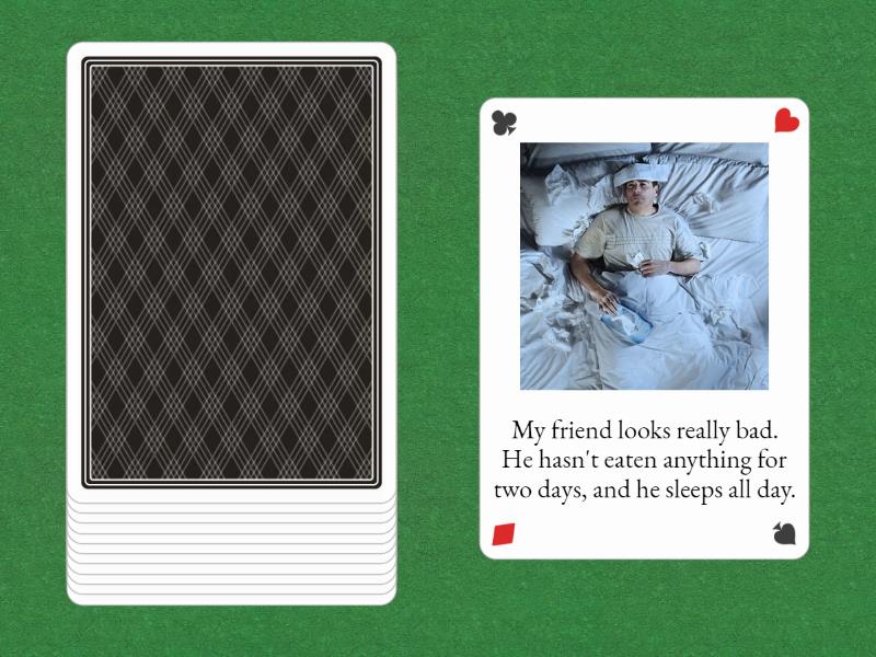 II9 - Grammar practice must/might/could/can't - Speaking cards