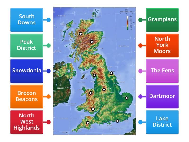 AQA Physical landforms of the UK- Upland and Lowland areas of the UK ...