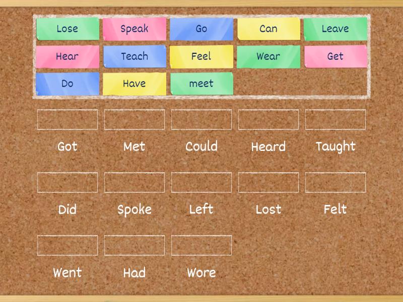 7C-AEF1-IRREGULAR VERBS - Match up