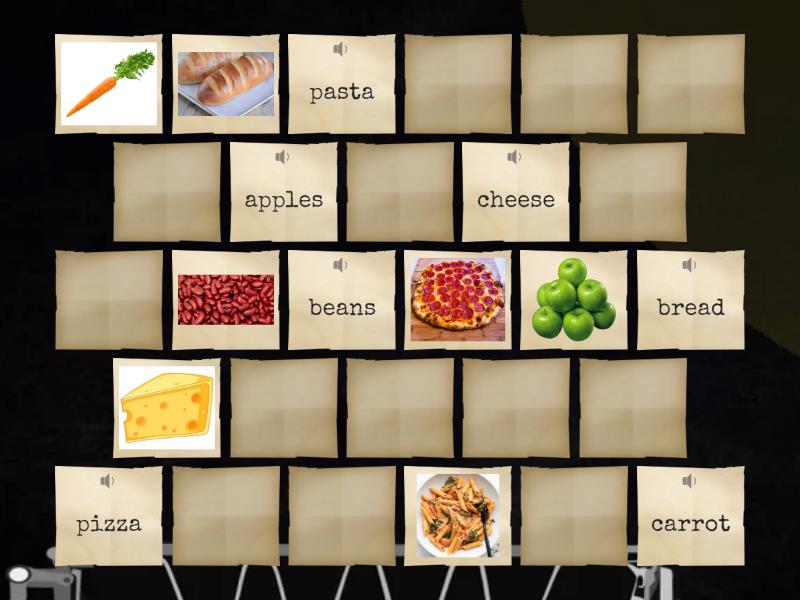 Food memory game - Matching pairs