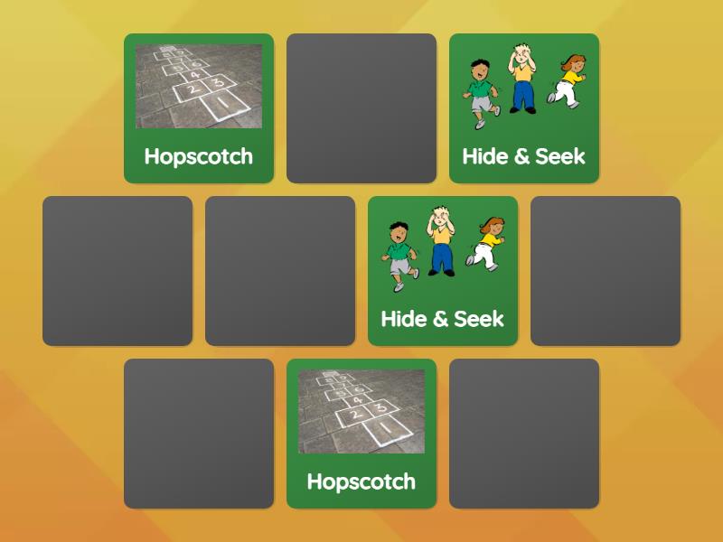 Outdoor Games - Matching pairs