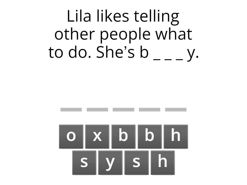 English class a2 unit 1 personality - Spell the word