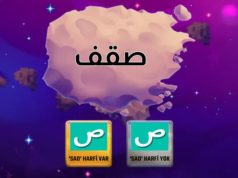 'SAD' HARFİ VAR, YOK - Verdadero o falso