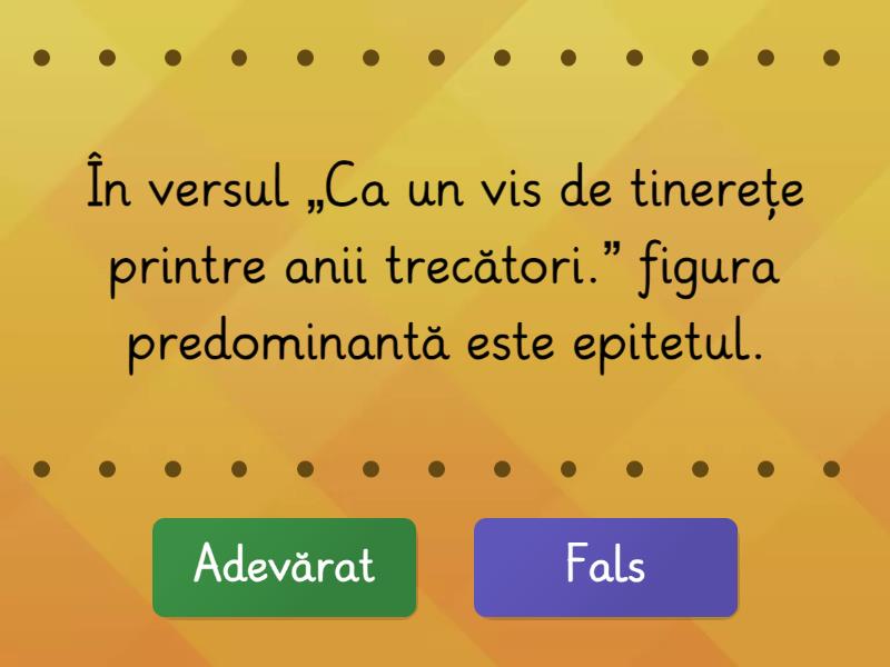 „Iarna” de Vasile Alecsandri - Figuri de stil - True or false