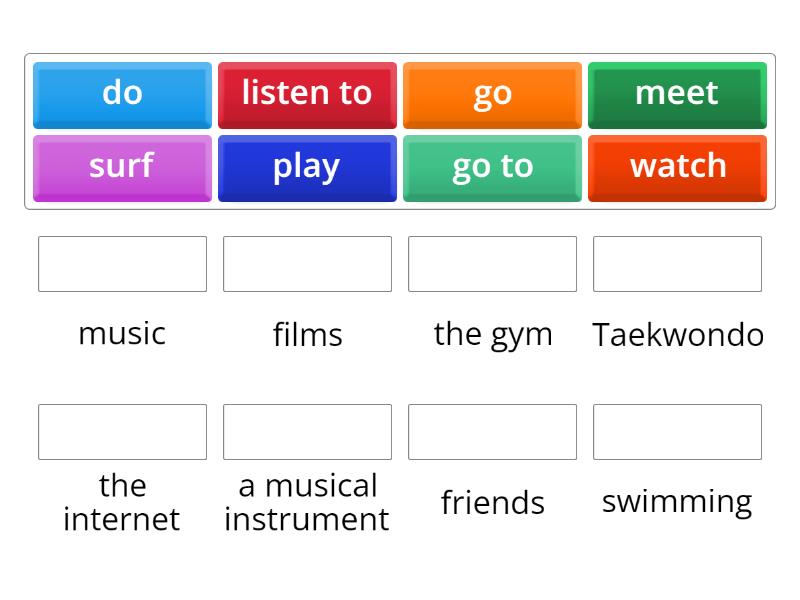 make collocations - Match up