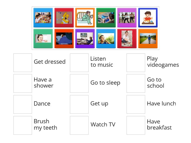 Daily routines - Match up