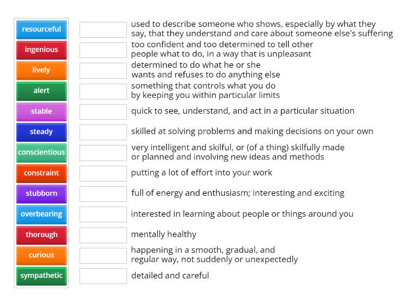 Personality - Match up