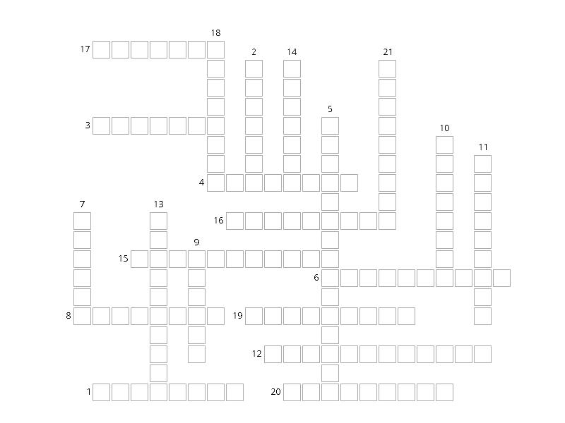 Biological Molecules - Crossword