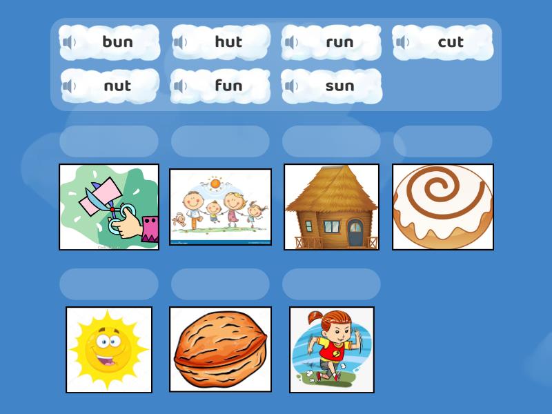 Чтение 10 ч (-un, -ut) - Match up