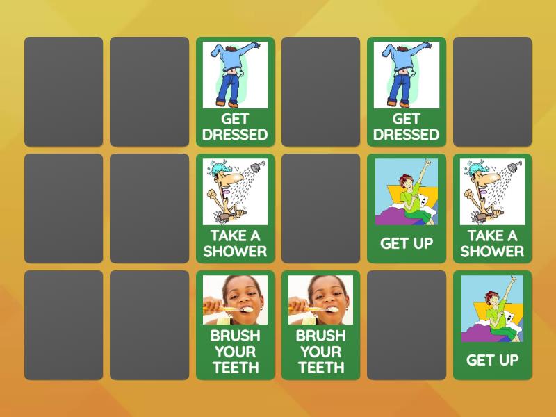 GAME DAILY ROUTINE - Matching pairs