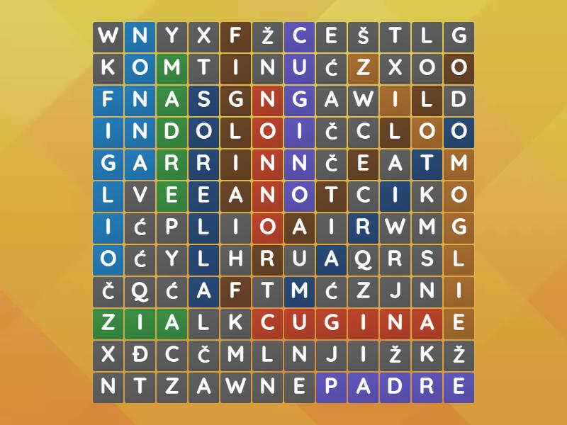 LA FAMIGLIA - Wordsearch