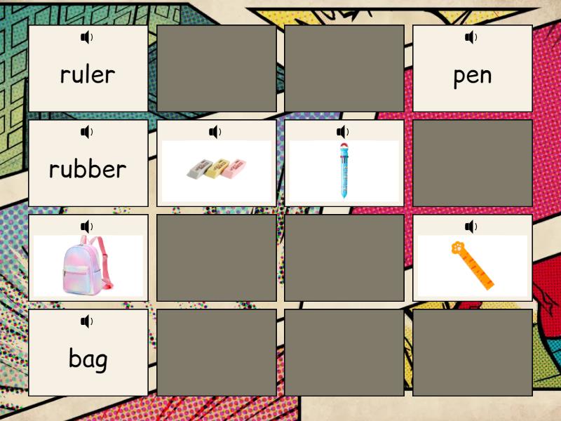 AS1 U2 School objects - Matching pairs