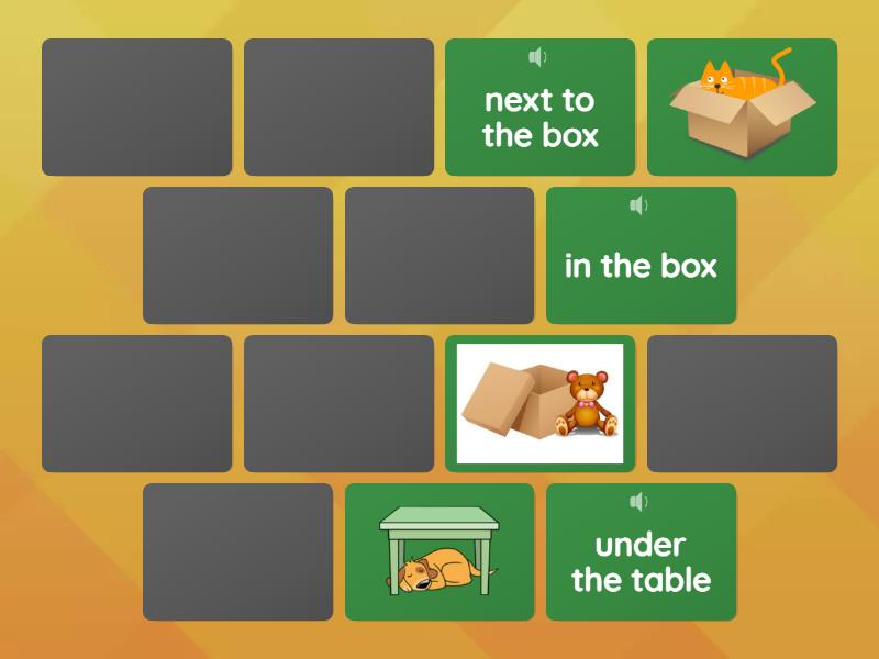 prepositions - Matching pairs