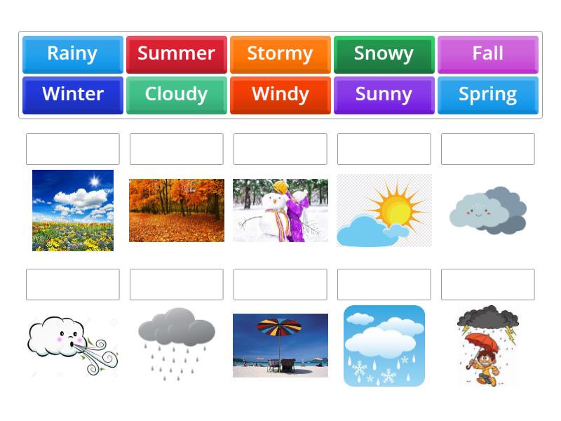 Weather/Seasons Matching Game - Match up