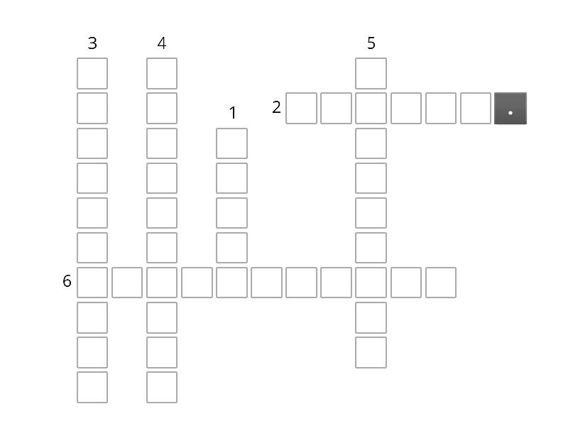 LOS SUSTANTIVOS - Crucigrama