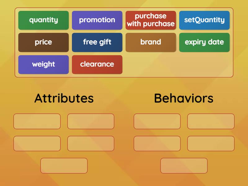 Objects - Attributes and Behaviors - Group sort