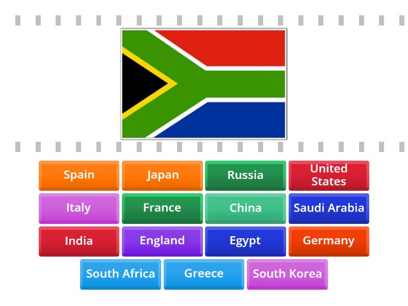 Countries and flags - Find the match