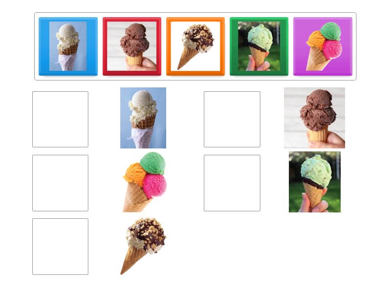 Ice Simple Cream Match - Match up