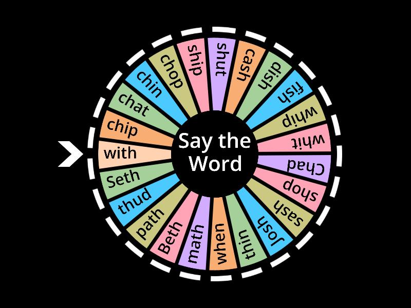 Digraph Wheel (Ch, Sh, Th and Wh) - Spin the wheel