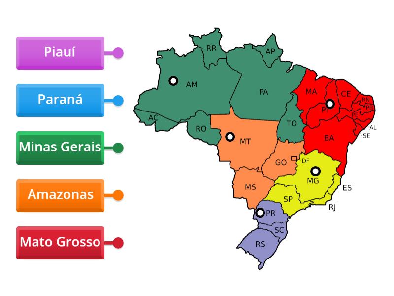 MAPA DO BRASIL - Imagem com legenda