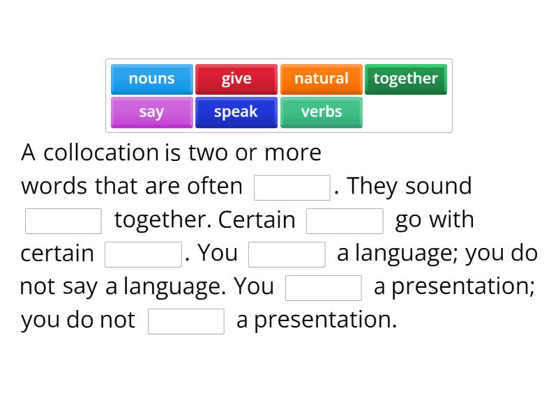Conversation C - Unit 1: Collocation - Missing word