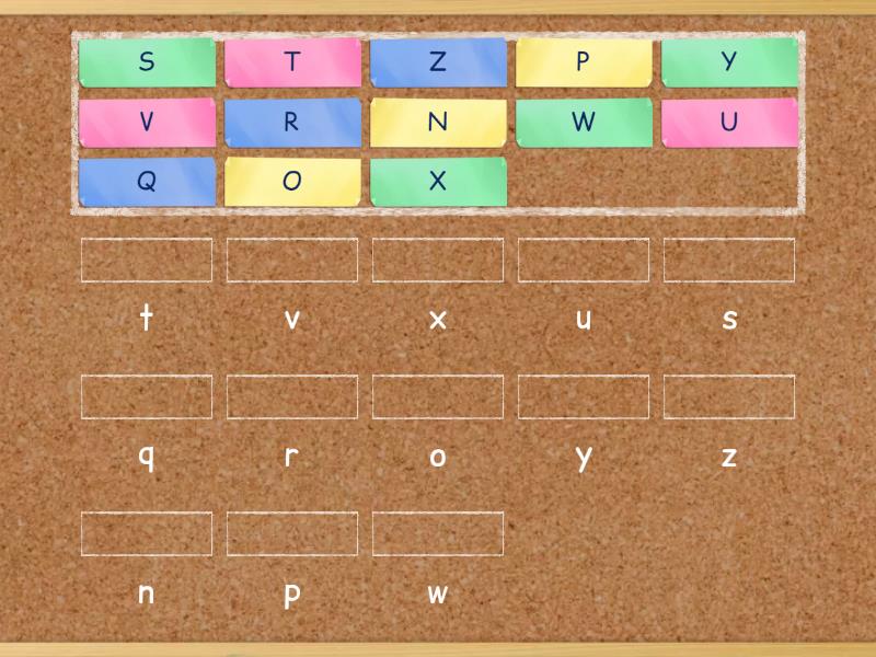 2nd Half Alphabet Letters - Match up