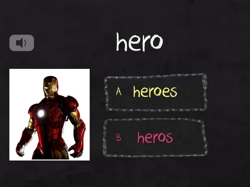 Plurals -oes - Quiz