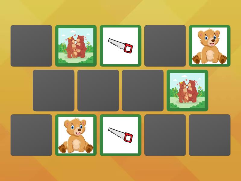 MEMORI PEDRO EL OSO CARPINTERO - Matching pairs