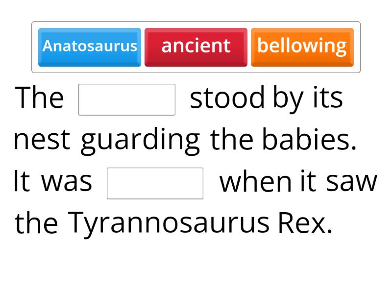 Dinosaurs before Dark Vocabulary Cloze - Missing word
