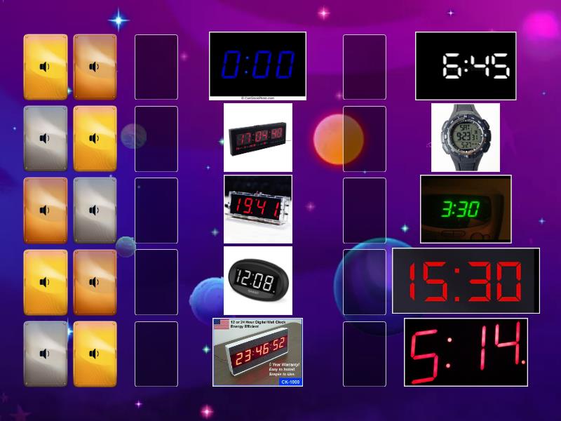 3. Digital time : listen and match. - Match up