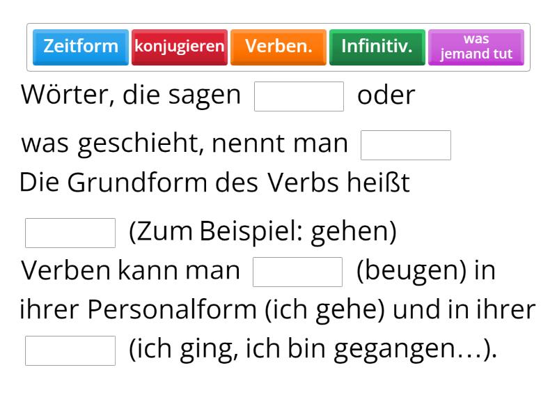 Merksätze für die Klassenarbeit - Vervollständige den Satz