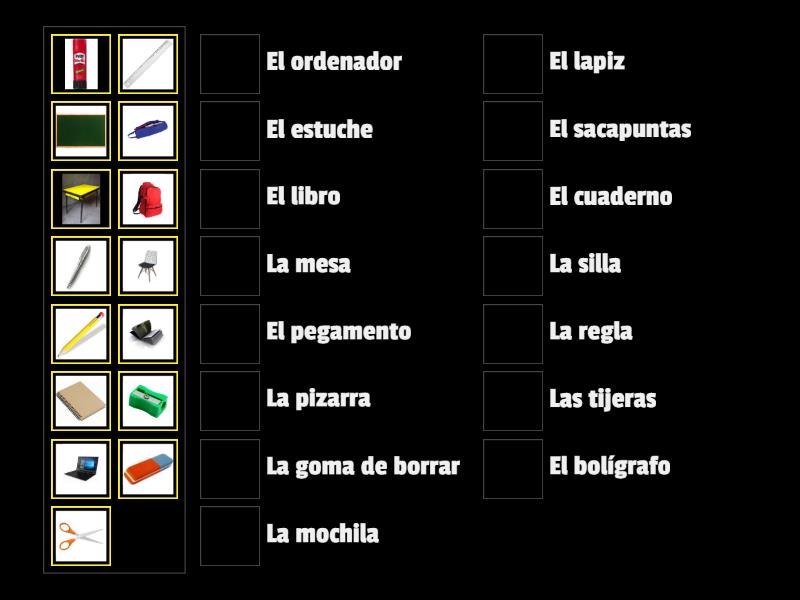 Los objetos de la clase - Match up