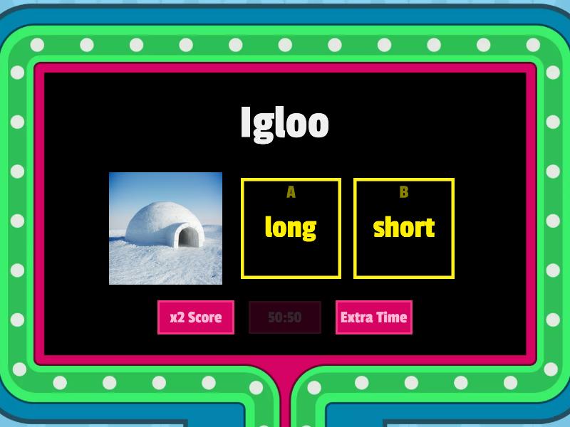 Long or Short Vowels Ii, Oo, Uu - Concurso de preguntas