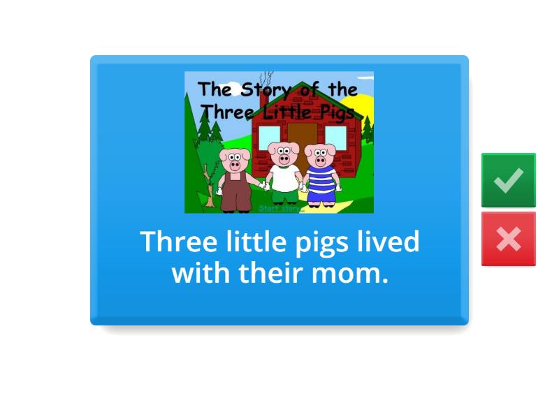 The Three Little Pigs - story - Flash cards