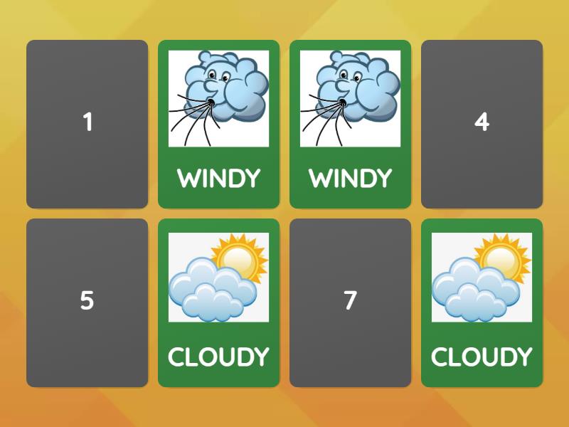 Weather Memory Game! - Matching pairs