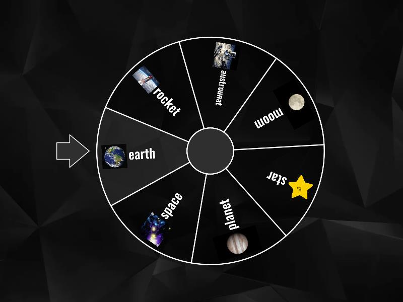 I spy in the space - Spin the wheel