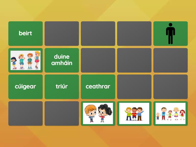 Ag Comhaireamh Daoine - Matching pairs