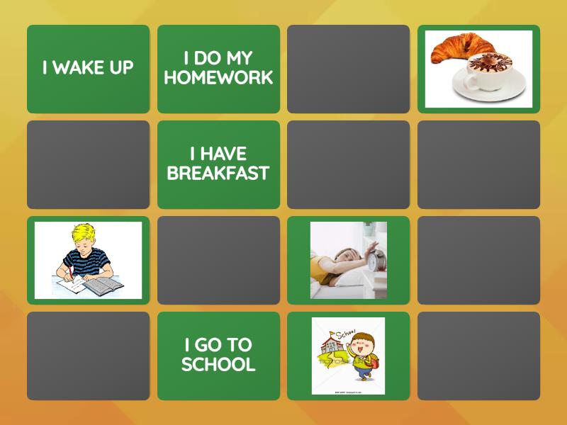 Daily routine memory - Matching pairs