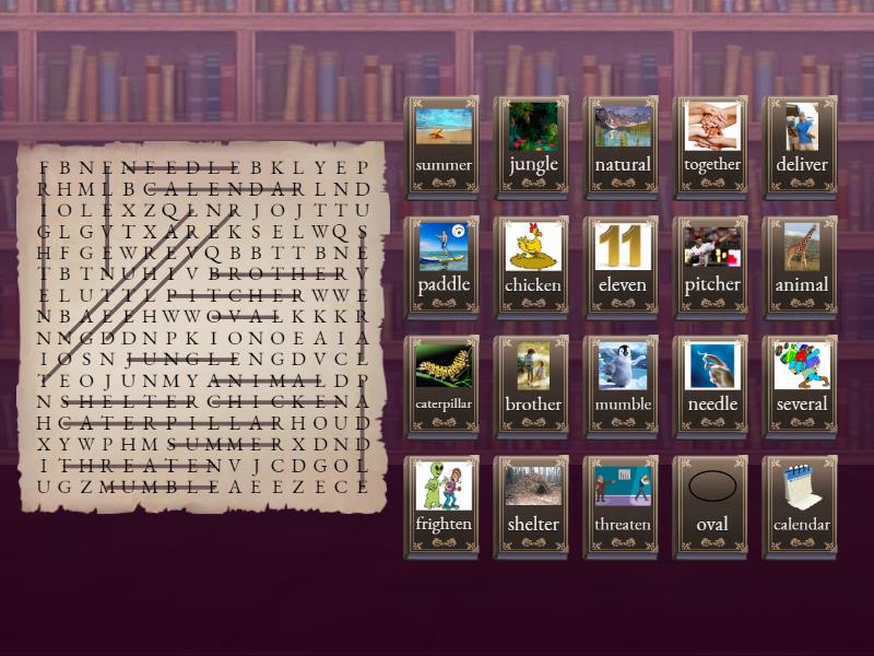 FINAL SYLLABLE PATTERN - Wordsearch