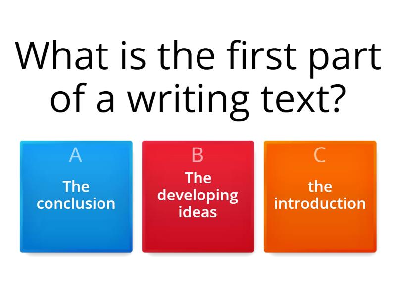 Questionnaire - How to write a text - Cuestionario