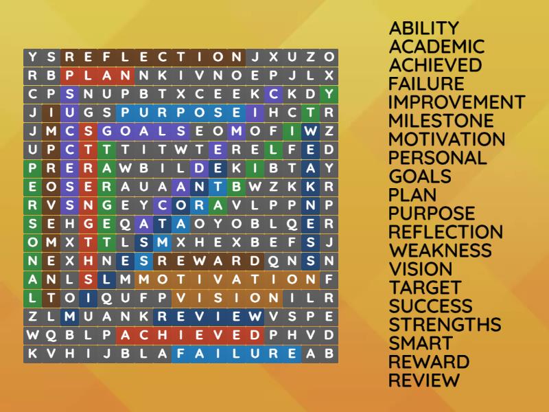 Target Setting - Wordsearch