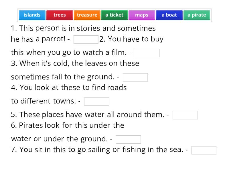 Treasure - Complete the sentence